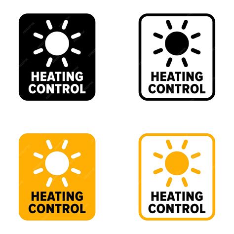 Premium Vector Heating Control Temperature Regulation Information Sign