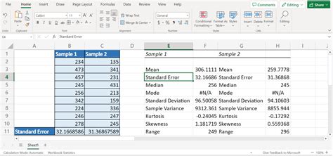 How To Calculate Standard Error In Excel Sheetaki