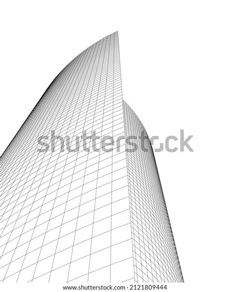 Modern Building Architecture Vector Illustration Stock Vector Royalty Free 2121809444