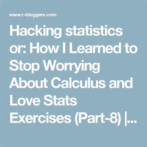 Hacking Statistics A Fun Approach To Calculus