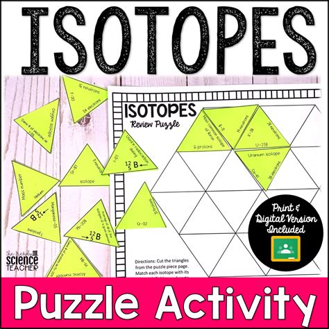 Isotopes Review Puzzle Activity The Trendy Science Teacher