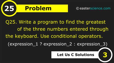 q25 write a c program to find the greatest of the three numbers entered