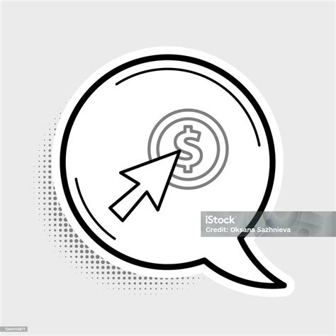 회색 배경에 격리 된 라인 커서와 동전 아이콘 달러 또는 Usd 기호 현금 은행 통화 기호 다채로운 개요 개념 벡터 가방에 대한 스톡 벡터 아트 및 기타 이미지 Istock