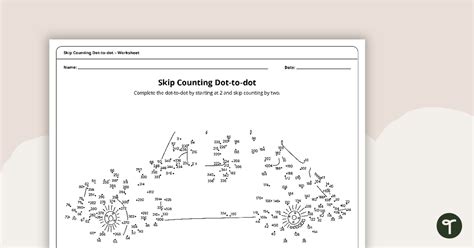 Connect The Dots Worksheet — Skip Counting By Twos Car Themed Teach