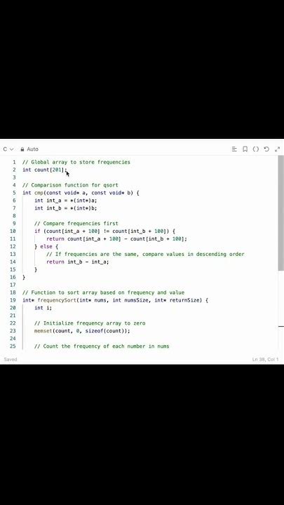 1636 Sort Array By Increasing Frequencystep By Step Solution Coding