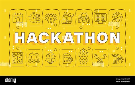 Hackathon Yellow Word Concept Stock Vector Image And Art Alamy
