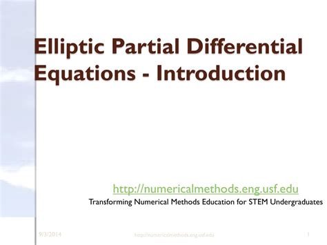 Ppt Elliptic Partial Differential Equations Introduction Powerpoint Presentation Id 3882503