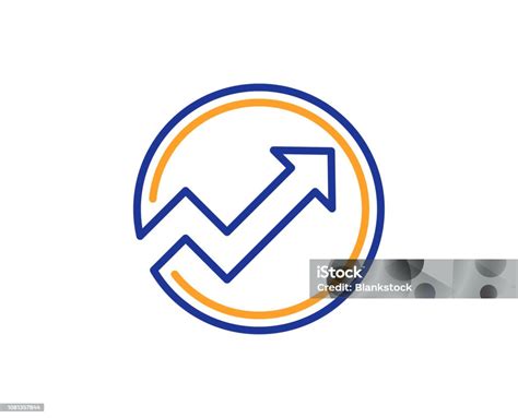 Chart Line Icon Report Graph In Circle Sign Vector Stock Illustration Download Image Now Istock