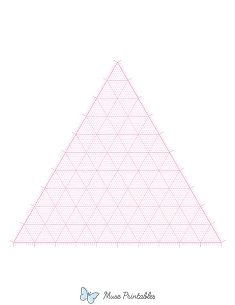 Printable Pink Ternary Graph Paper For Letter Paper