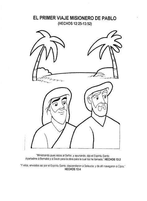 Dibujos Cristianos Primer Viaje Misionero De Pablo Hechos 1225 13