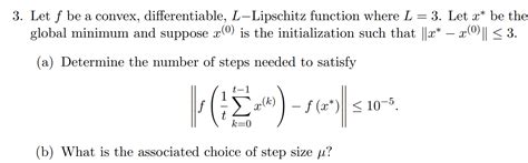 3 Let F Be A Convex Differentiable L Lipschitz