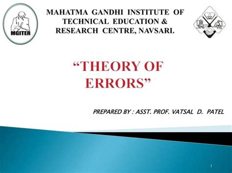 8 Theory Of Errors Sur 3140601 Gtu Pptx