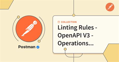Linting Rules Openapi V3 Operations Operation Ids Camel Case Documentation Postman Api