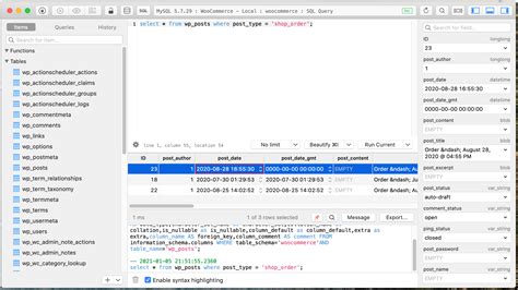 Tableplus For Sql Queries In Wordpress Wp Theming
