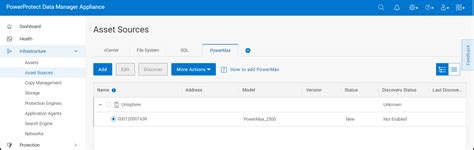 discovery of powermax arrays and resources storage groups dell