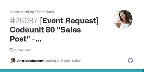 Event Request Codeunit 80 Sales Post Onbeforepostitemtracking · Issue 26087 · Microsoft