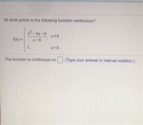 solved at what points is the following function continuous