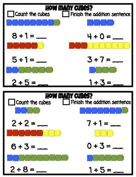 Can You COUNT ADD Counting Cubes Activity Cards By Teachin Lil Minds