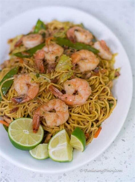 Shrimp And Chicken Pancit Canton Panlasang Pinoy