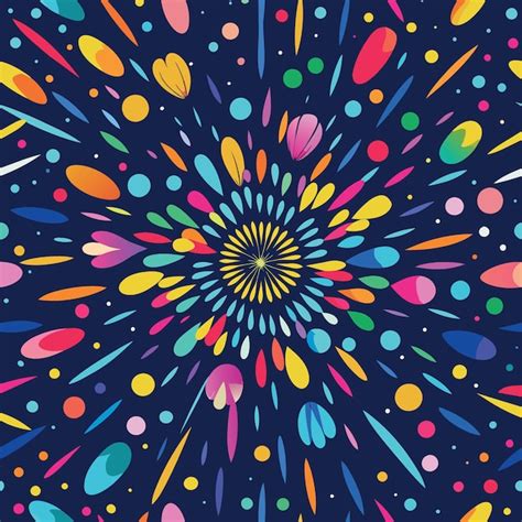 Seamless Pattern Of Particles Moving Abstract Background In Bright