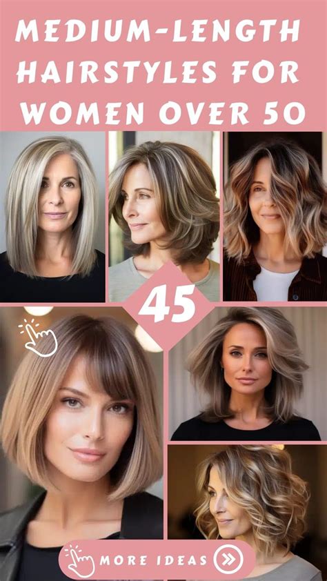 45 Best Medium Length Hairstyles For Women Over 50 Medium Length Hair