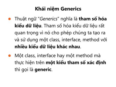 Bài Giảng Lập Trình Java Bài 6 Genegic Trường Đại Học Fpt