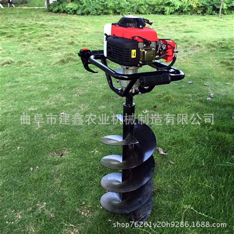 挖洞机厂家多功能支架挖洞机汽油手推挖洞机钻孔施肥机种树苗机器 阿里巴巴