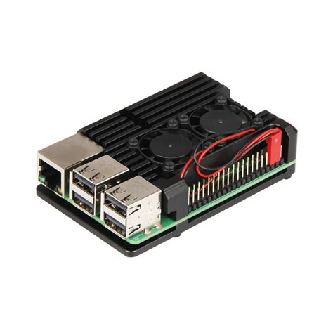 Raspberry Pi 43 Aluminium Fall Mit Dual Lüfter Me Vicedeal