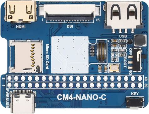 Waveshare Nano Base Board C Type Compatible With Raspberry Pi Compute Module 4 Same