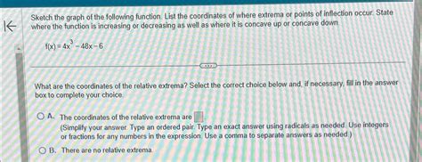 Solved Sketch The Graph Of The Following Function List The