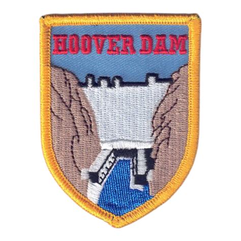 Hoover Dam Shield Souvenir Embroidered Patch Happy Wood Products