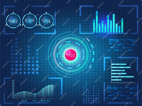 Premium Vector Hud Ui For Business App Futuristic User Interface Hud And Infographic Elements