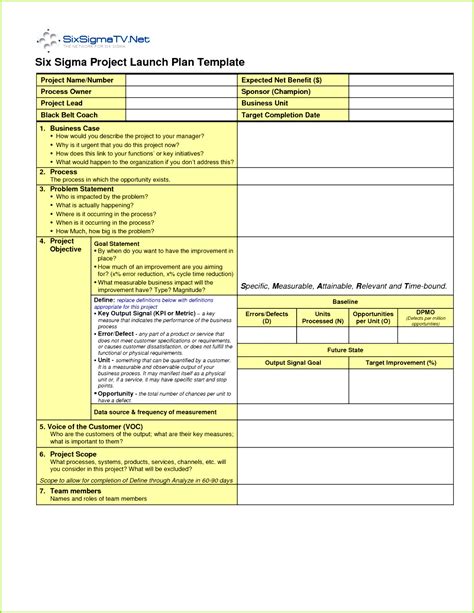 3 Six Sigma Excel Vorlagen MelTemplates MelTemplates
