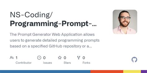 Github Ns Codingprogramming Prompt Generator The Prompt Generator