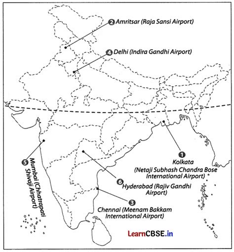 Class 10 Geography Map Work Chapter 7 Lifelines Of National Economy