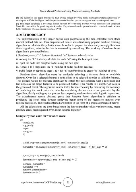 Stock Market Prediction Using Machine Learning Methods Pdf