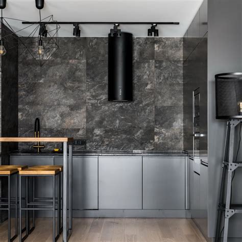 Кухня в стиле лофт Дизайн кухни Барный столик из дерева Современная кухня Кухн