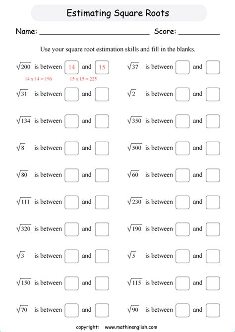 Solving Cube Root Equations Worksheets