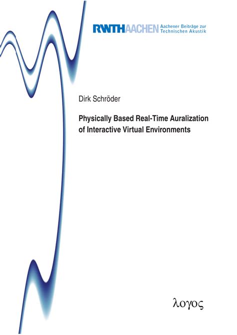pdf physically based real time auralization of interactive virtual