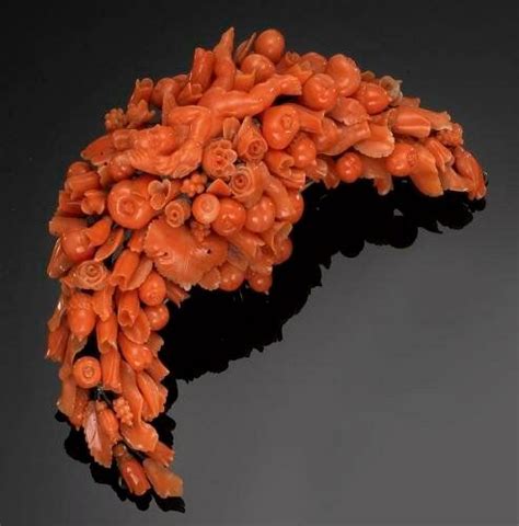 Украшения из кораллов в XIX веке. | Coral hair accessories, Coral ...