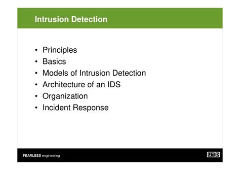 Ppt Intrusion Detection Principles Basics Models Of Intrusion