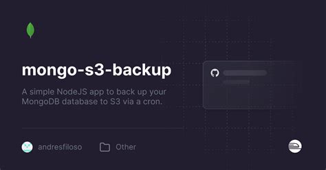 Deploy Mongo S3 Backup On Railway Railway