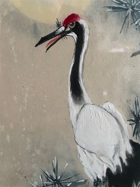 Chinese Painting Pine Trees And Cranes Chinese Ink Painting The Art Of Lingnan Babe Of