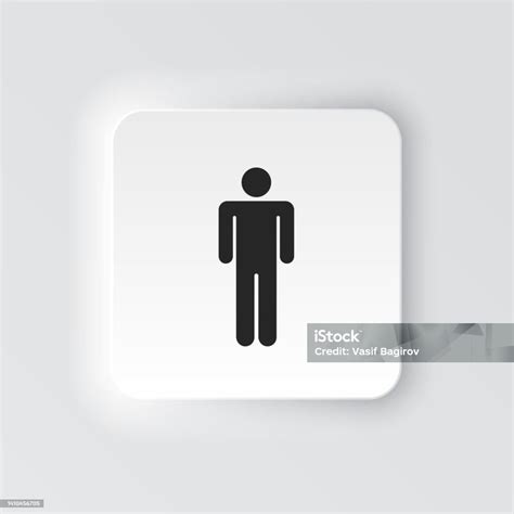 사각형 단추 아이콘 남자 단추 배너 신형 스타일에 응용 프로그램 그림을 위한 사각형 배지 인터페이스 남자에 대한 스톡 벡터 아트