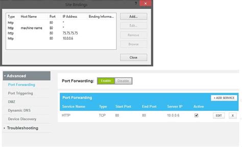 Networking Iis External Access By Ip Address Stack Overflow