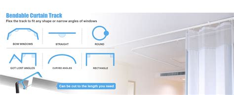 Tokplnu Ceiling Curtain Track Flexible Bendable Curtain