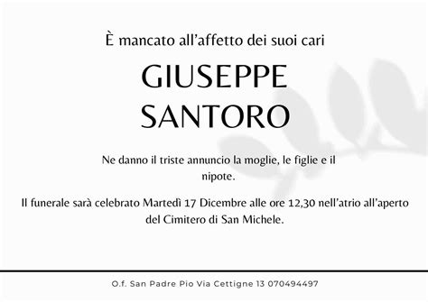 Funer24 Giuseppe Santoro Cagliari Ca