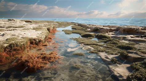 Premium Photo Photorealistic Coastal Algae Tracing With Atmospheric