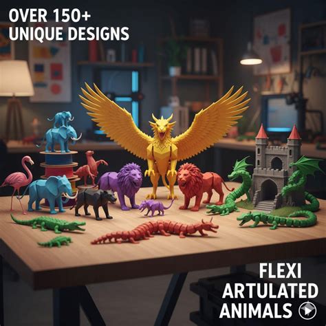 150 Articulated Flexi Mini Animals Flexi 3d Print Models 3d Print