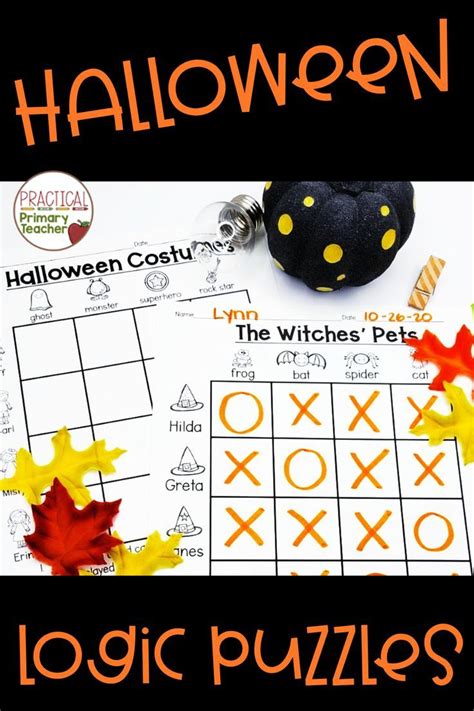 Halloween Logic Puzzles 1st And 2nd Grade Brain Teasers Halloween Math Halloween Math